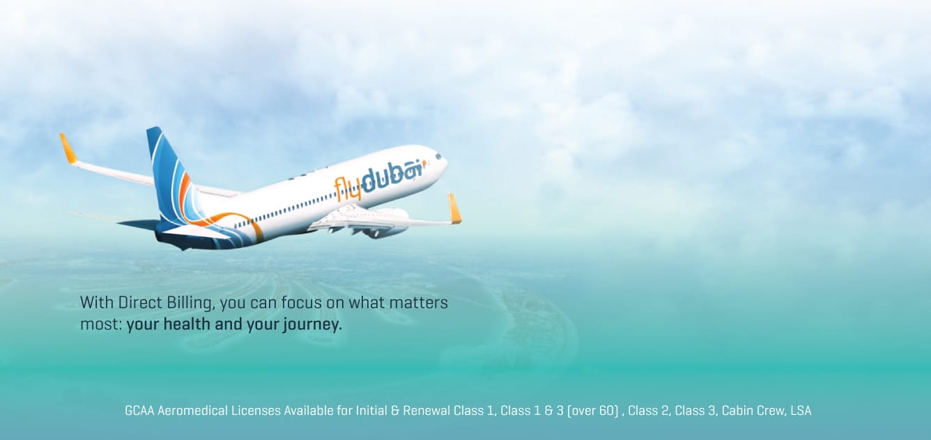 Fly Dubai Direct Billing GCAA Aeromedicals | HealthBay